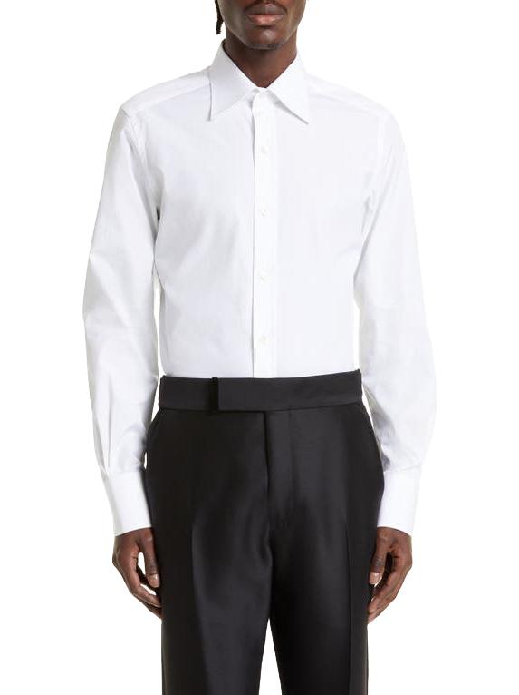 TOM FORD slim fit poplin button-up shirt
